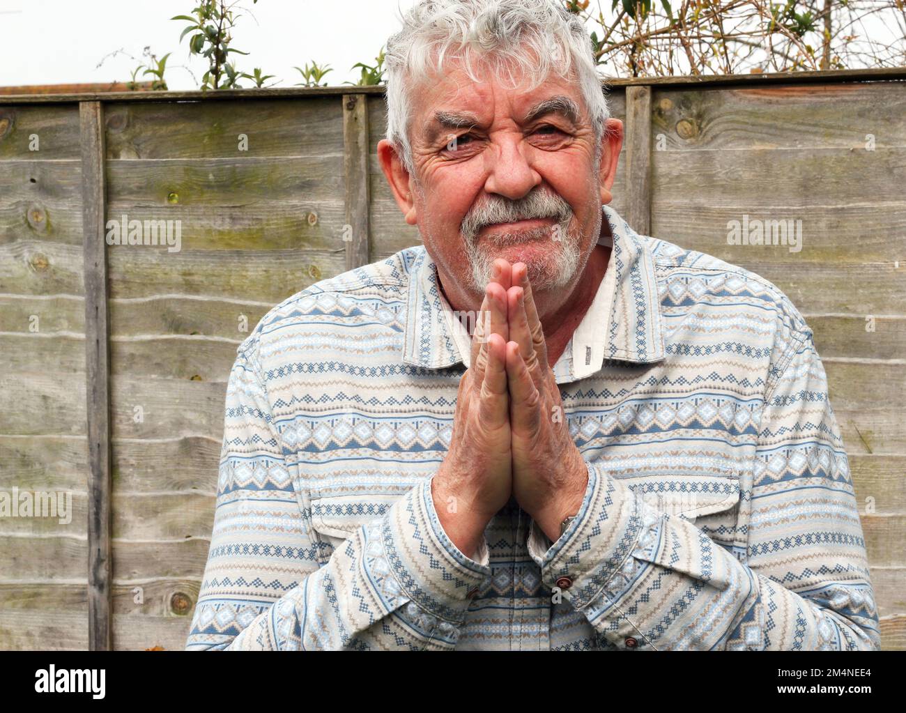 senior or old man saying thank you very much. Appreciation shown Stock ...