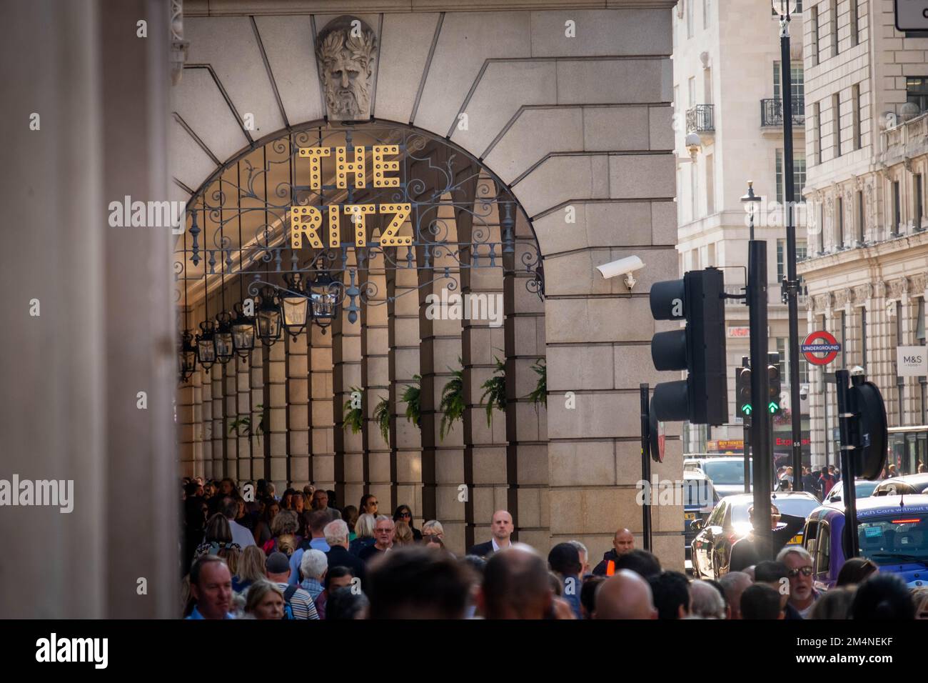 London- September 2022: Busy London street scene by the Ritz hotel on ...