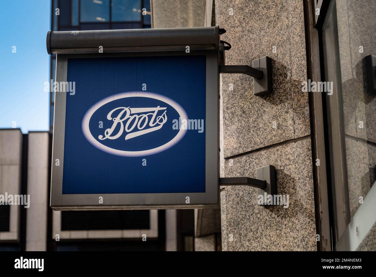 London- September 2022: Boots logo outside branch in Westminster ...