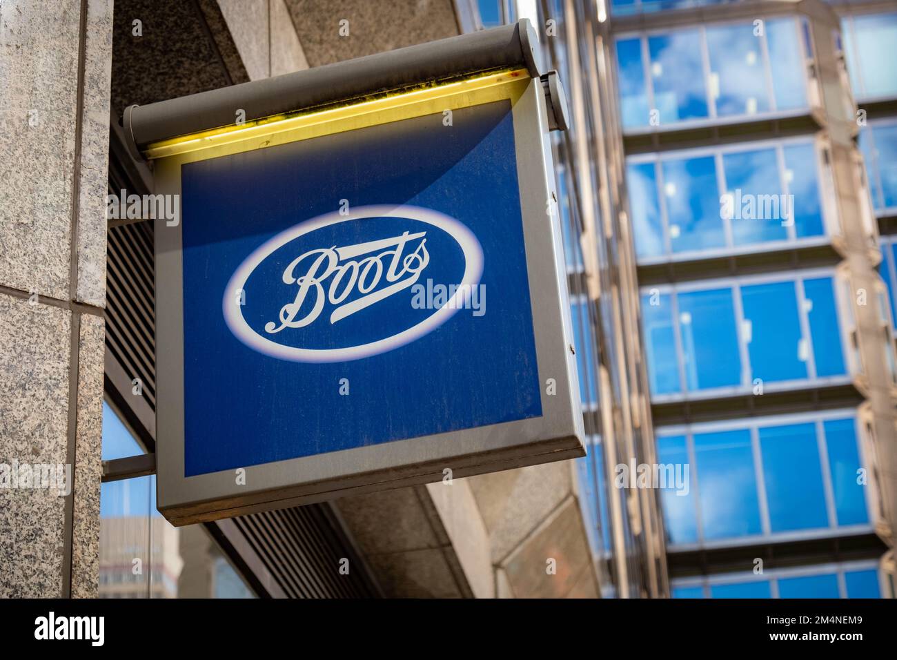 London- September 2022: Boots logo outside branch in Westminster ...