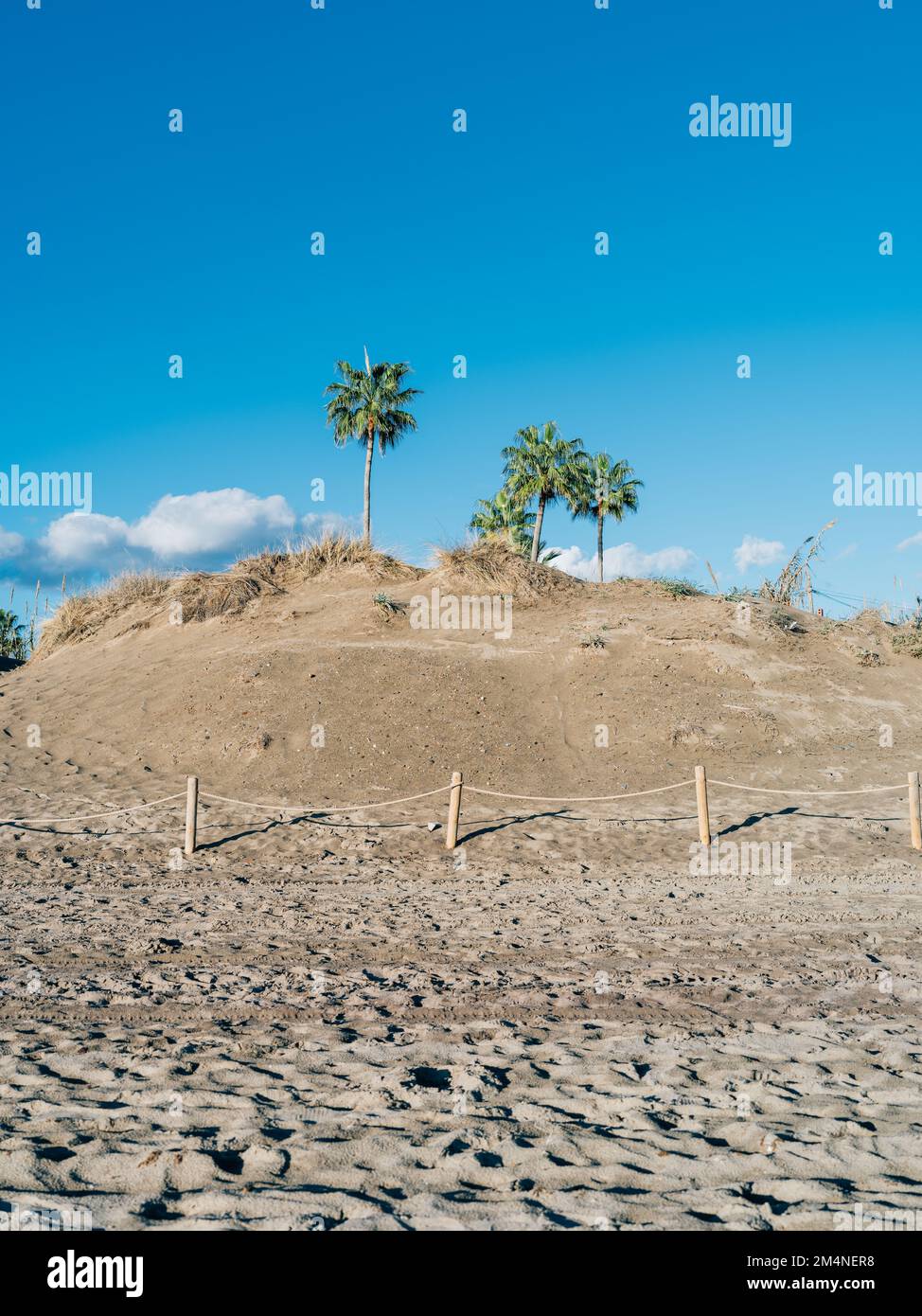 A vertical shot of a beautiful beach in Marbella, Spain Stock Photo - Alamy