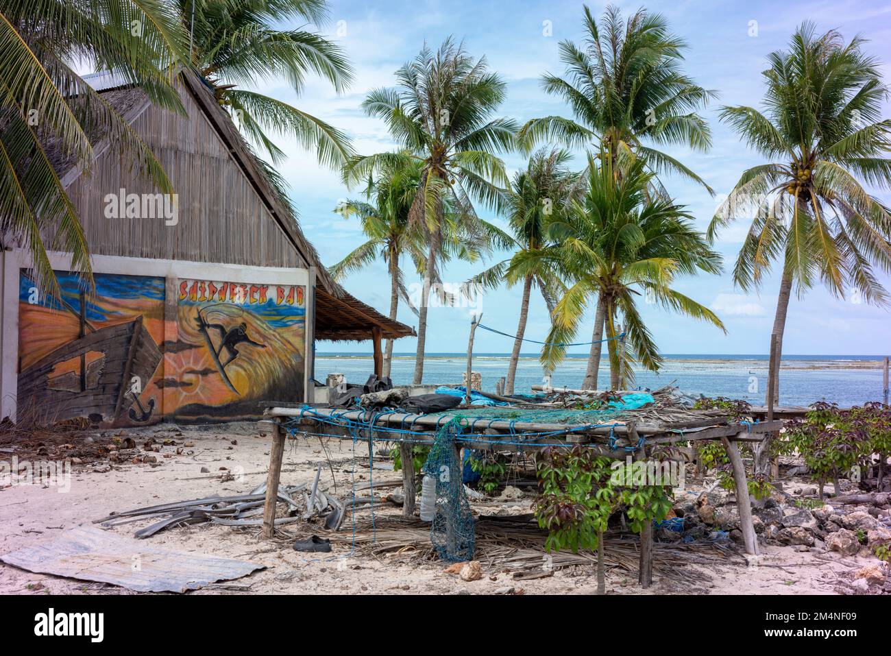Fish drying racks out of season Stock Photo - Alamy