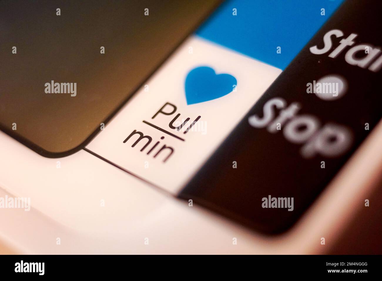 Detail of medical pressure measuring device. heart rate pulse on the ...