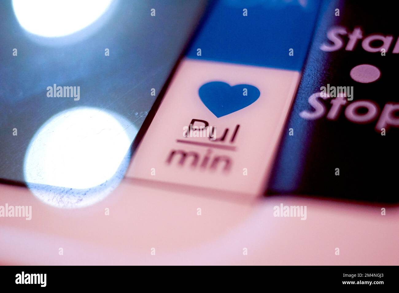 Detail of medical pressure measuring device. heart rate pulse on the ...