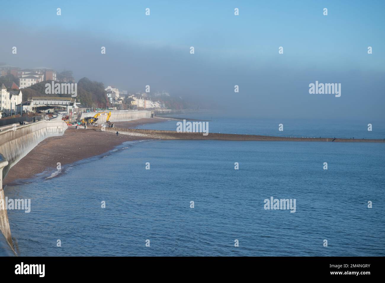 Teignmouth by the sea with view of British channel Stock Photo - Alamy