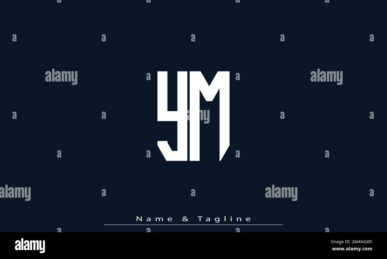 Alphabet letters Initials Monogram logo YM , MY Stock Vector Image ...
