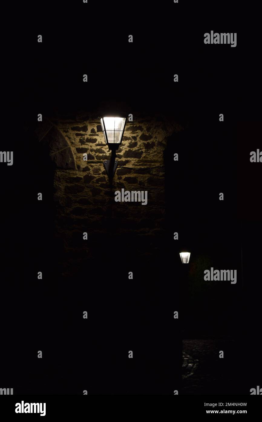 street lights in the castle way Stock Photo - Alamy