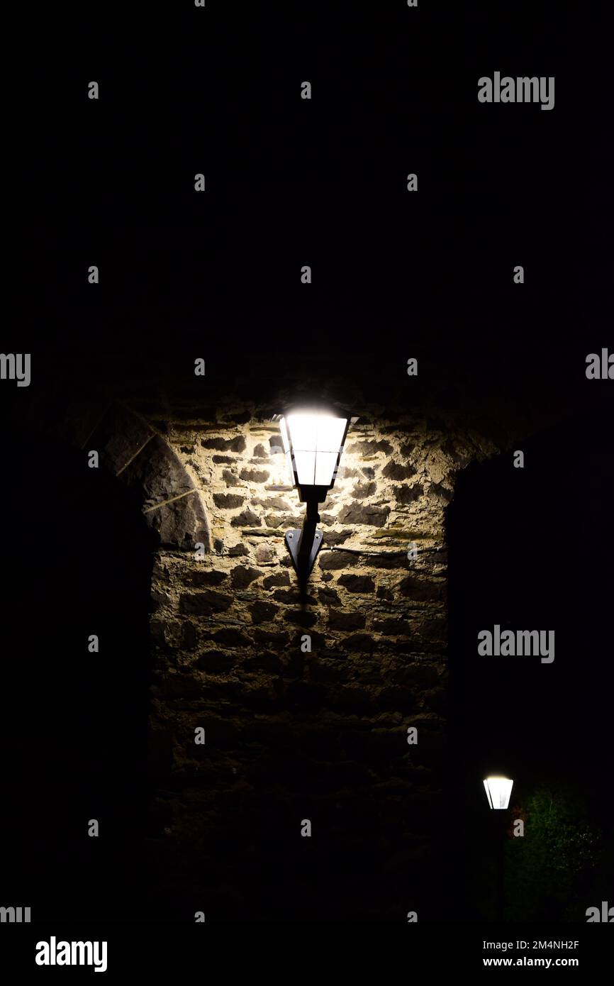 street lights in the castle way Stock Photo - Alamy