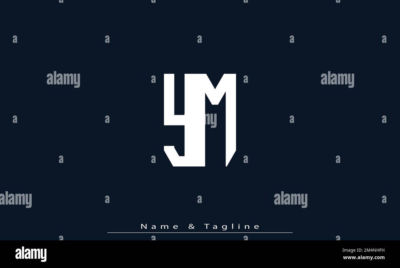 Alphabet letters Initials Monogram logo YM , MY Stock Vector Image & Art - Alamy