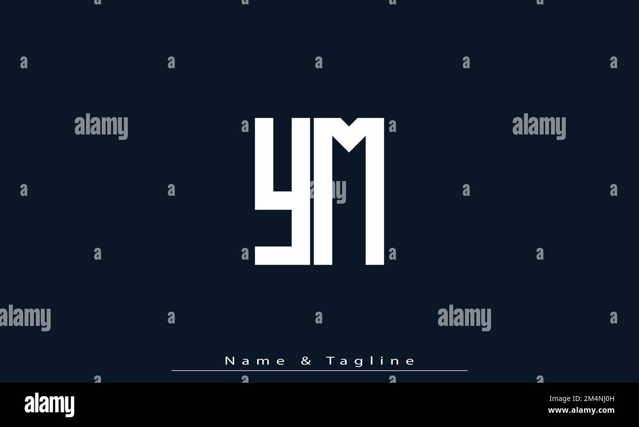 Alphabet letters Initials Monogram logo YM , MY Stock Vector Image ...