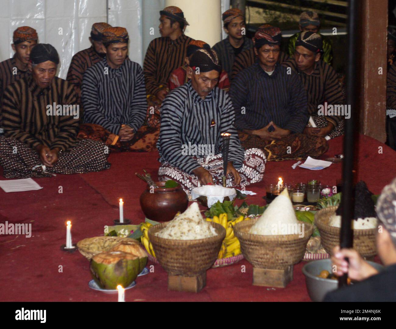 Javanese traditional ceremony at night Stock Photo - Alamy