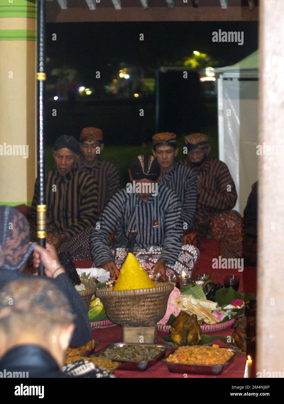 Javanese traditional ceremony at night Stock Photo - Alamy