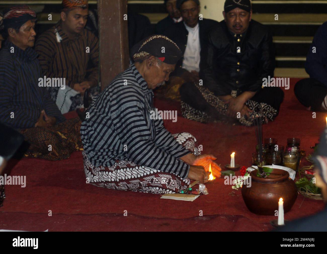 Javanese traditional ceremony at night Stock Photo - Alamy