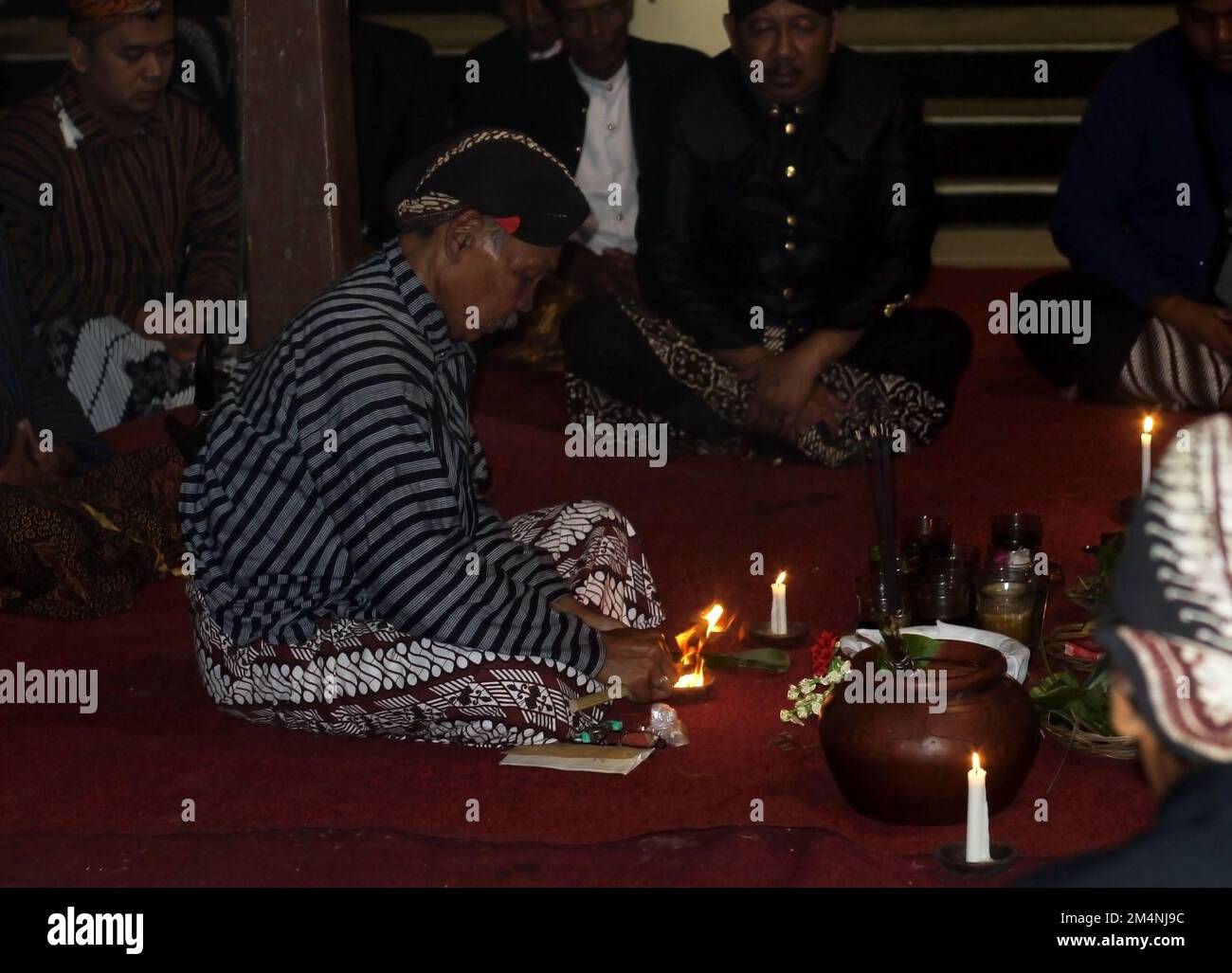 Javanese traditional ceremony at night Stock Photo - Alamy