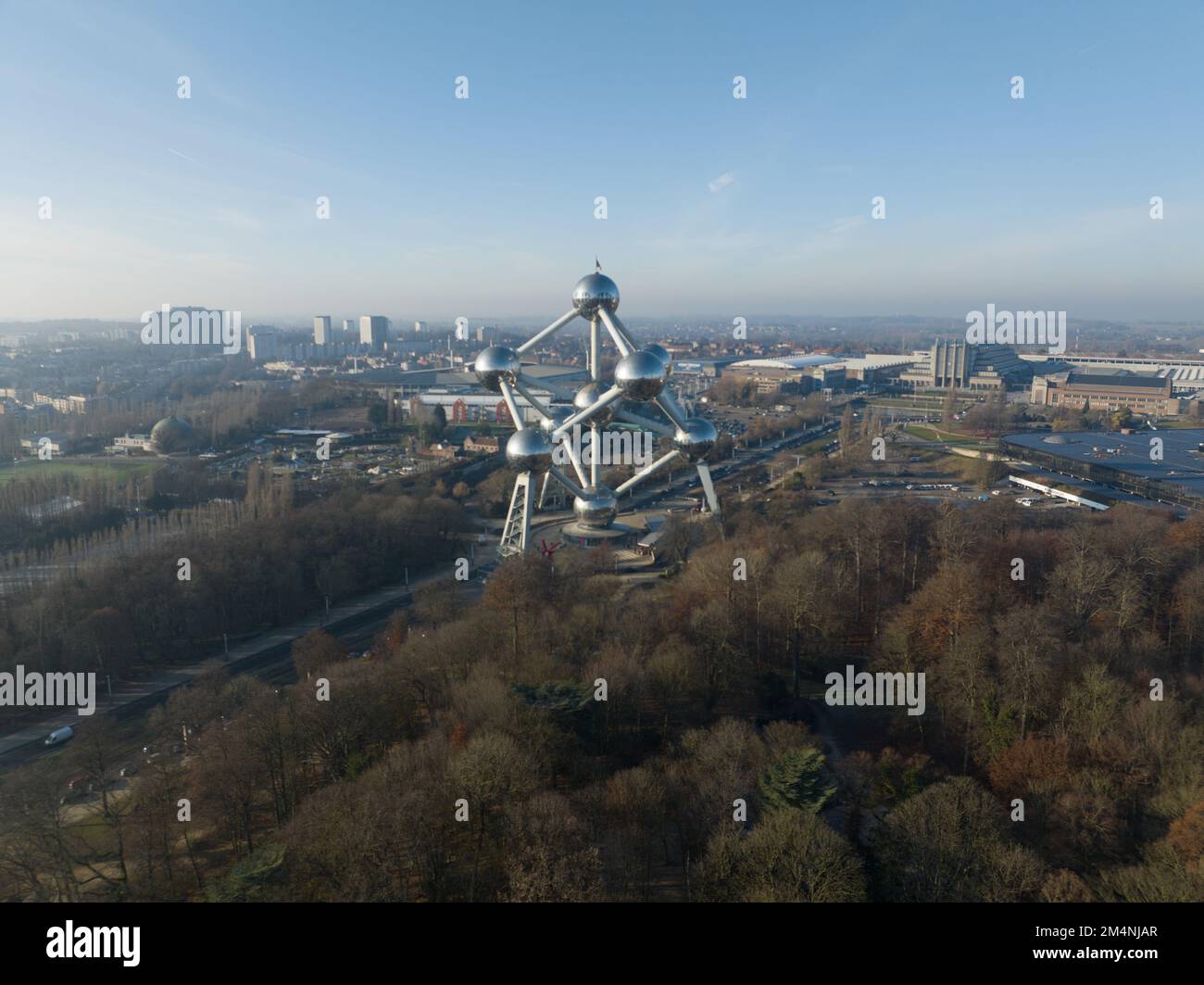 Brussels, 17th of December 2022, Belgium. The Atomium is a monument in ...