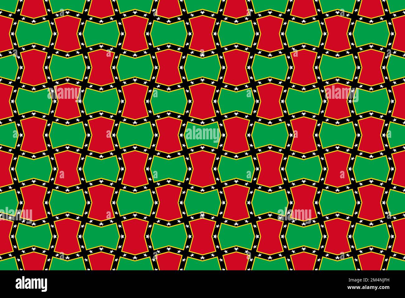Geometric pattern in the colors of the national flag of Saint Kitts and ...