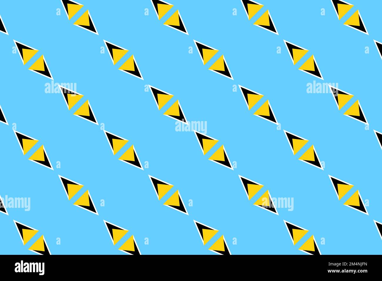 Geometric pattern in the colors of the national flag of Saint Lucia ...