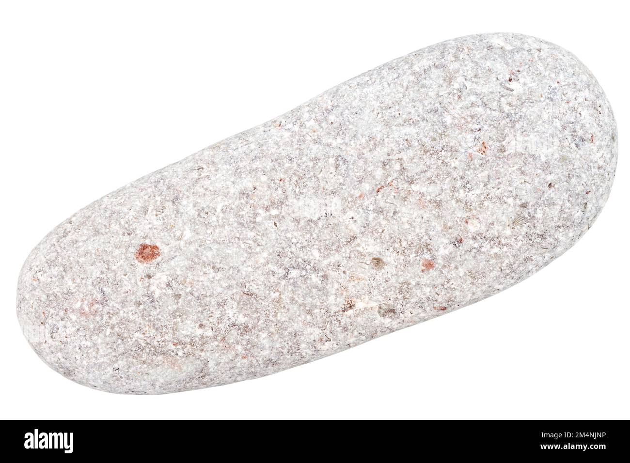 Top view of single gray pebble isolated on white background Stock Photo ...