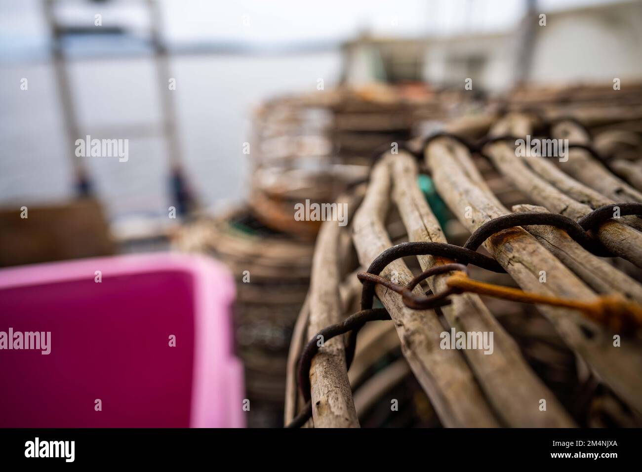 crab trap on a fishing boat in tasmania, australia Stock Photo - Alamy