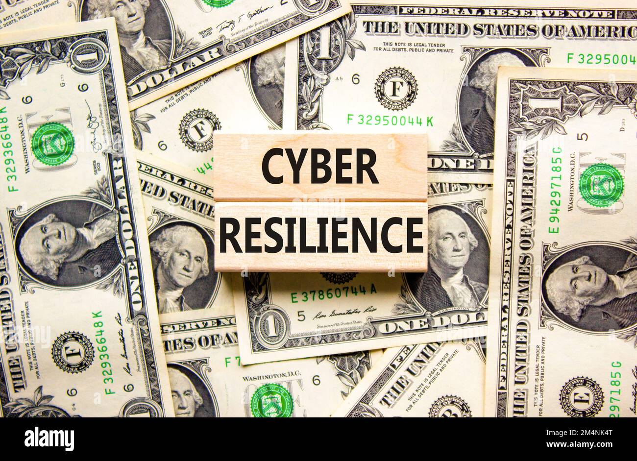 Cyber resilience symbol. Concept word Cyber resilience typed on wooden ...