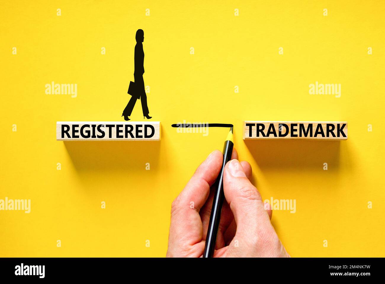 Registered trademark symbol. Concept word Registered trademark wooden ...