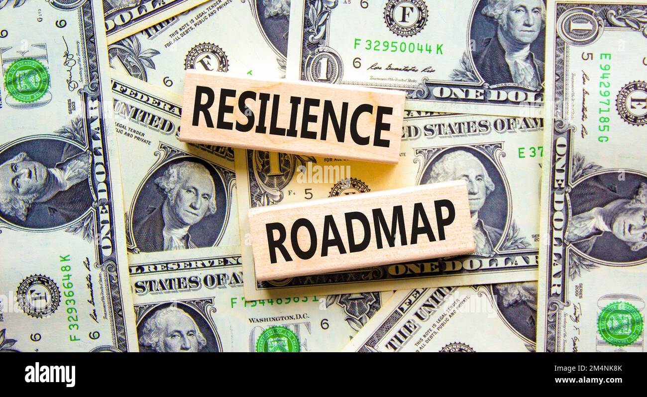 Resilience roadmap symbol. Concept word Resilience roadmap typed on wooden blocks. Beautiful ...