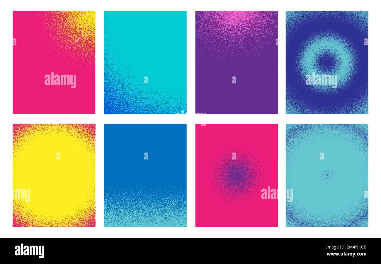 Set of minimal cover design with stipplism style. Colorful Noise ...