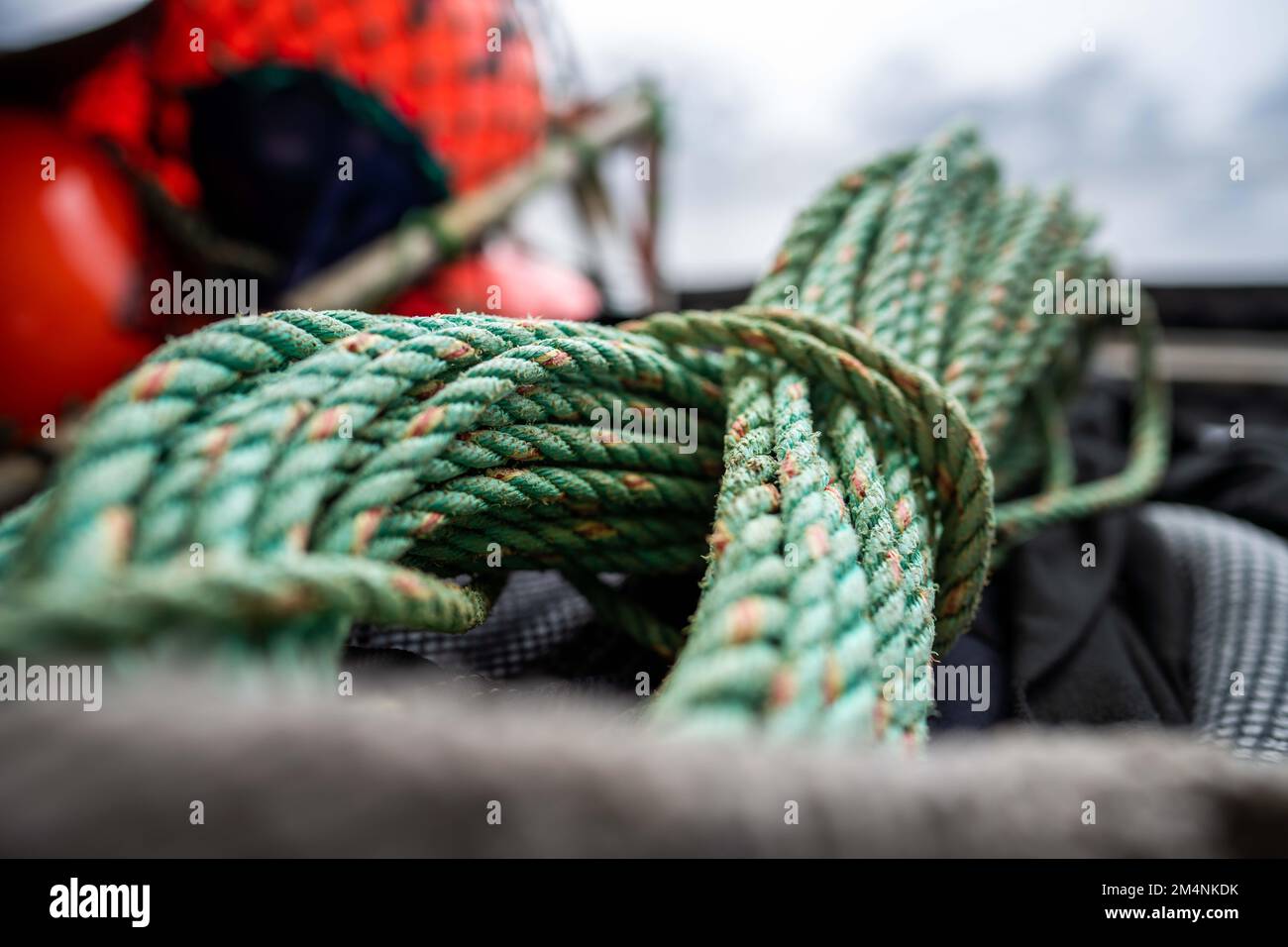 rope on a lobster fishing boat in tasmania australia Stock Photo - Alamy