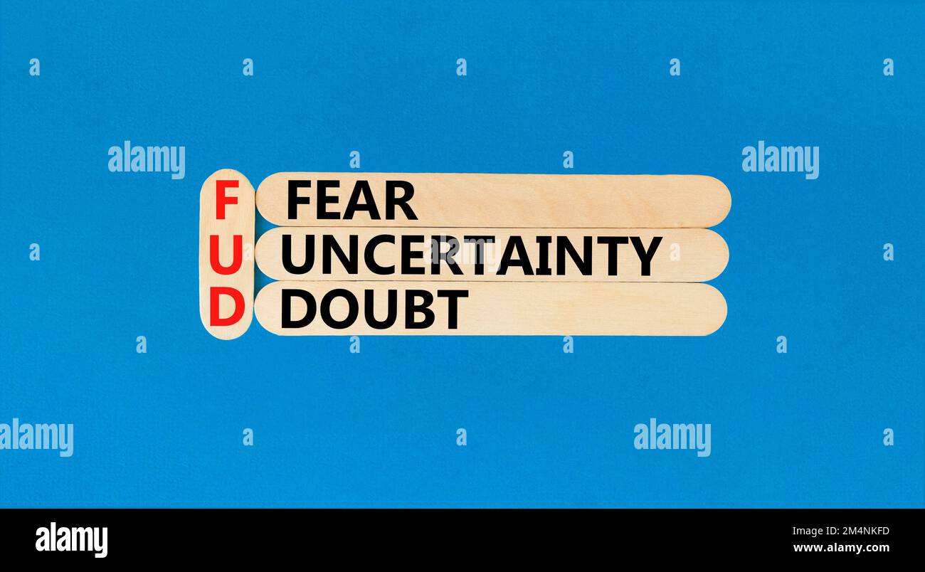FUD fear uncertainty doubt symbol. Concept words FUD fear uncertainty ... FUD fear uncertainty doubt symbol. Concept words FUD fear uncertainty ...
