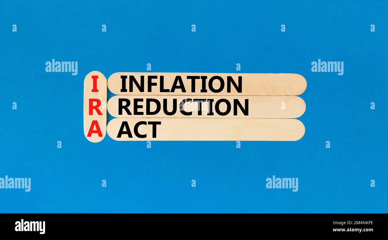 IRA inflation reduction act symbol. Concept words IRA inflation ...