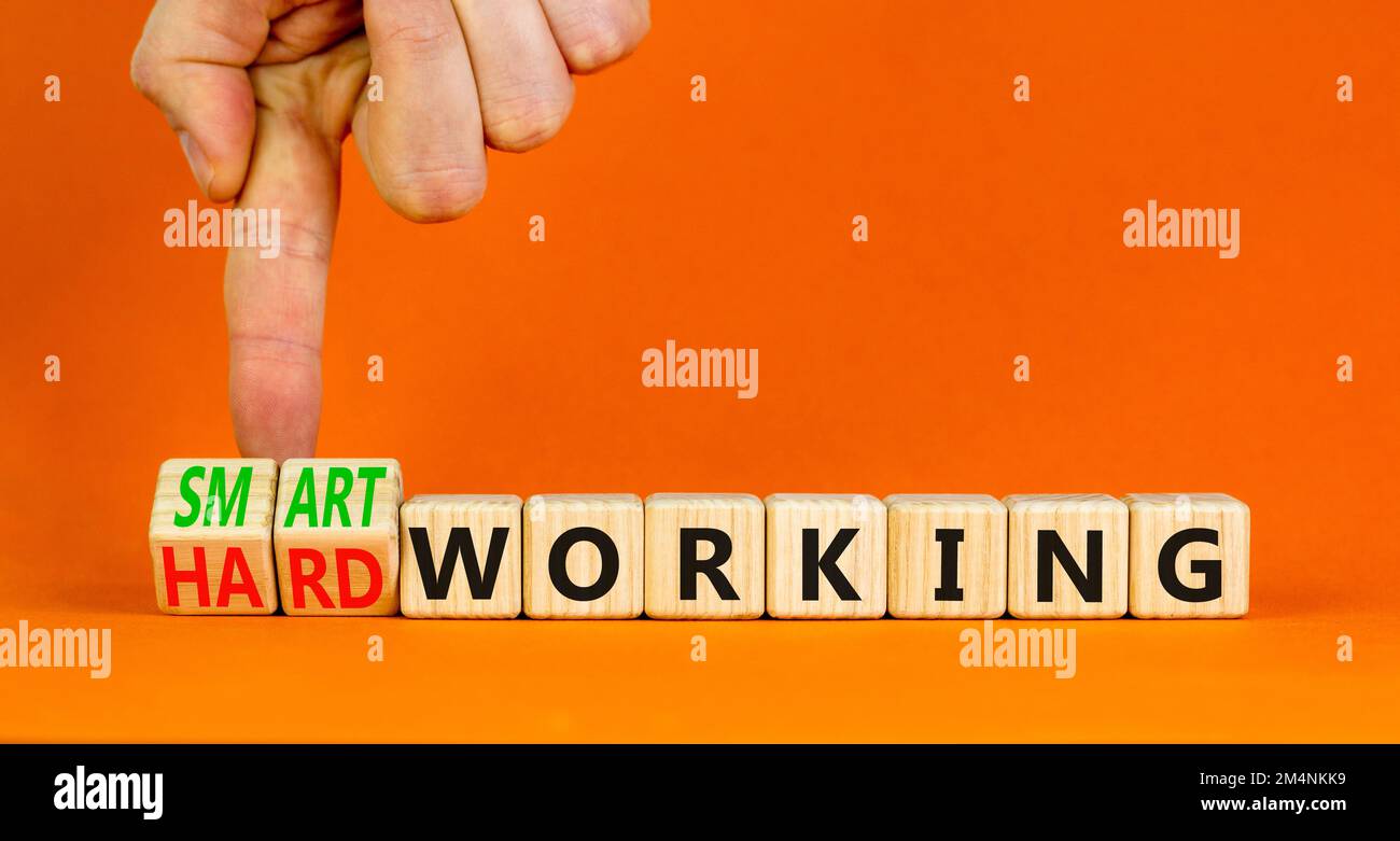 Smart or hard working symbol. Concept words Smart working and Hard ...