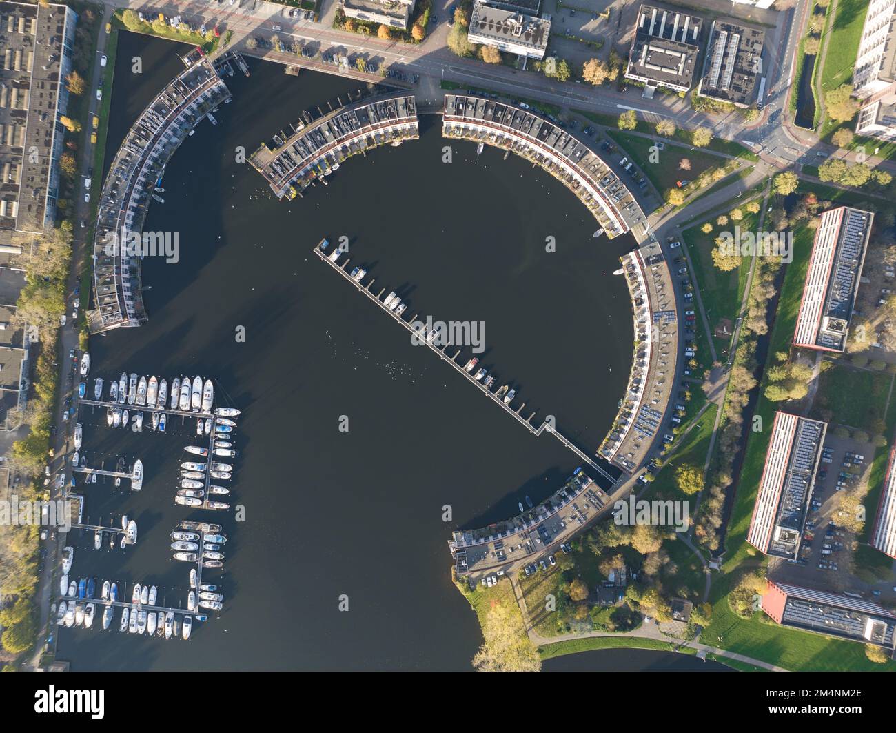 Harbour of Weesp, Aquamarin around the former industrial harbor ...