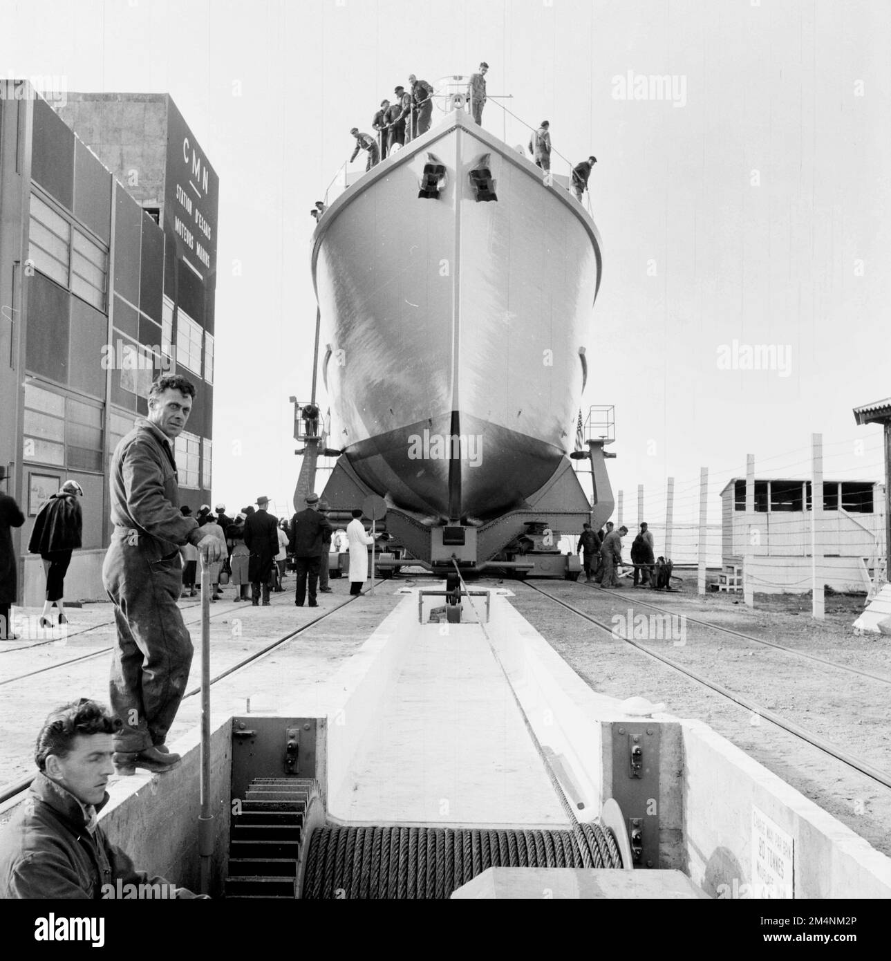 Cherbourg Ship Launching. Photographs of Marshall Plan Programs ...