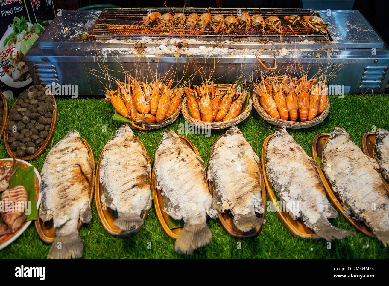 Fish and Seafood at a Restaurant at the Market at the Floating Market ...