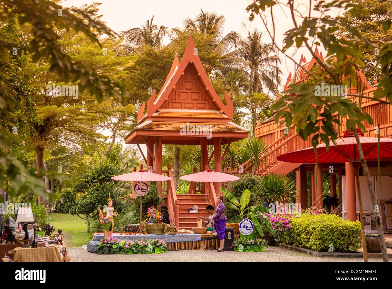 The King Rama II Memorial Park in the Town of Amphawa in the Province ...
