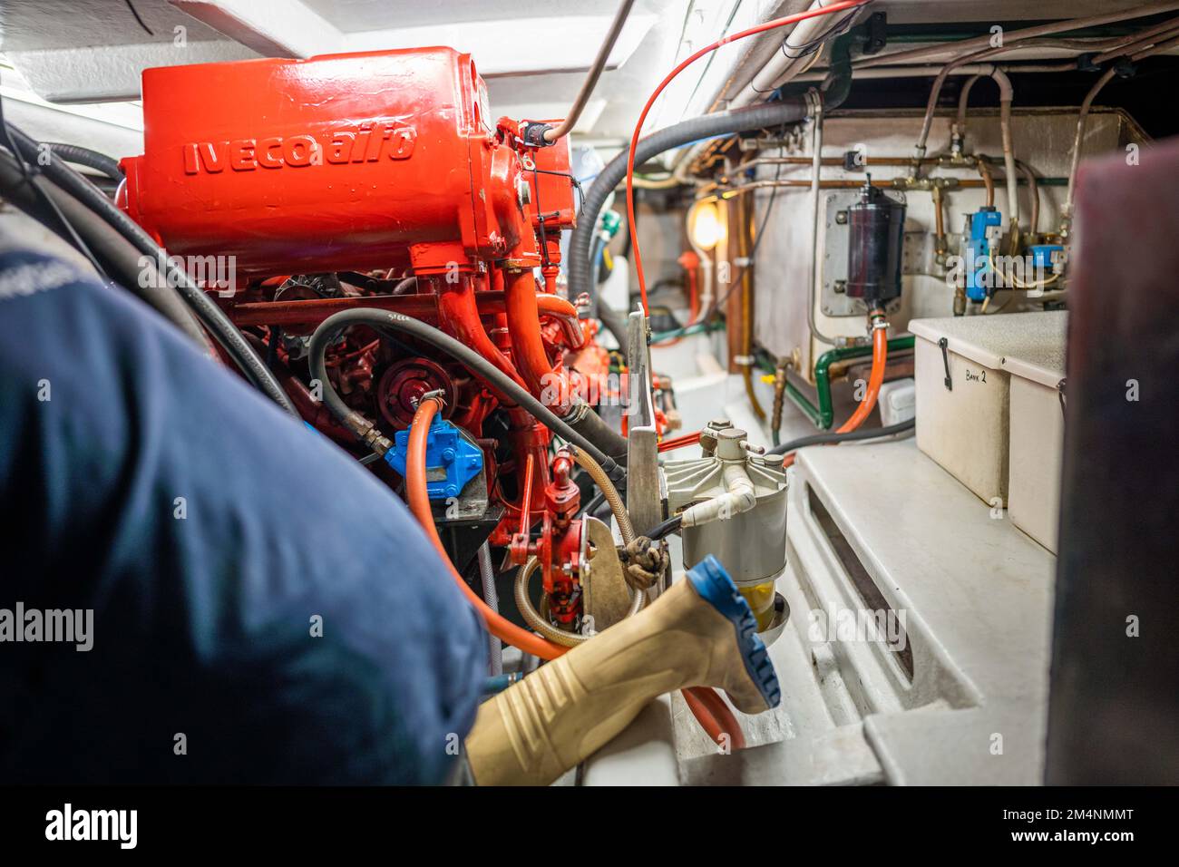 engine room of a fishing boat in tasmania, australia Stock Photo - Alamy