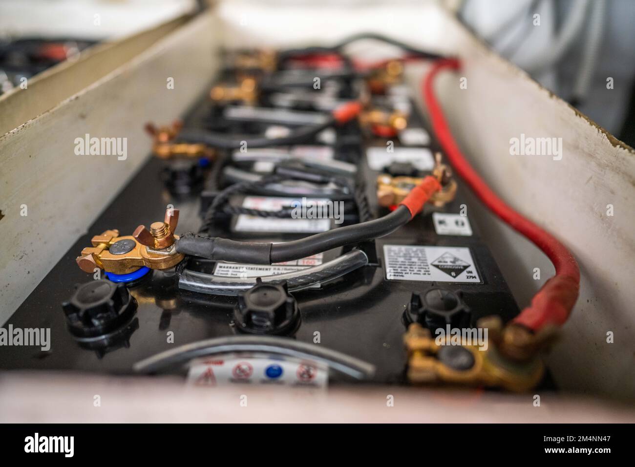 battery bank on a fishing boat in australia Stock Photo - Alamy