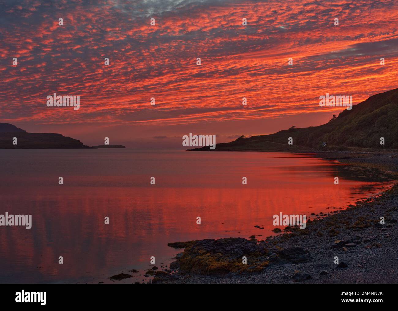 Red sky sunset - Isle of Mull, Scotland Stock Photo - Alamy