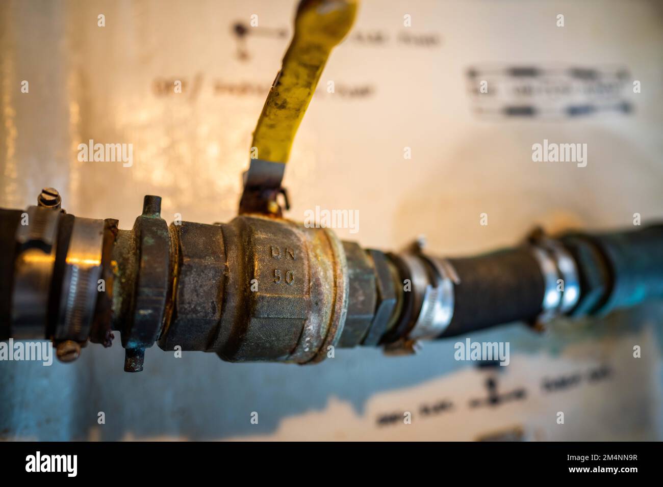 engine room of a fishing boat in tasmania, australia Stock Photo - Alamy