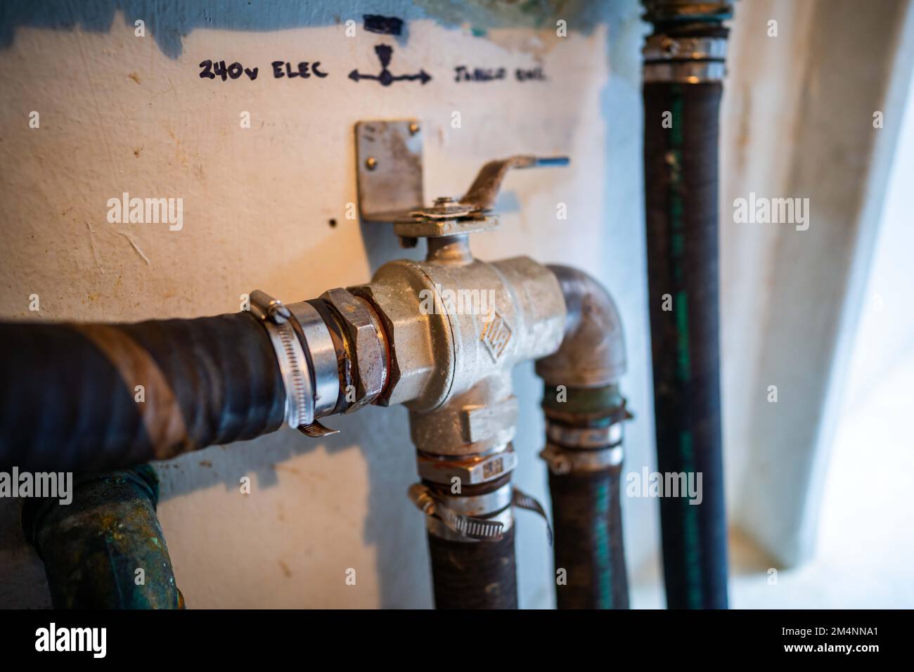 engine room of a fishing boat in tasmania, australia Stock Photo - Alamy
