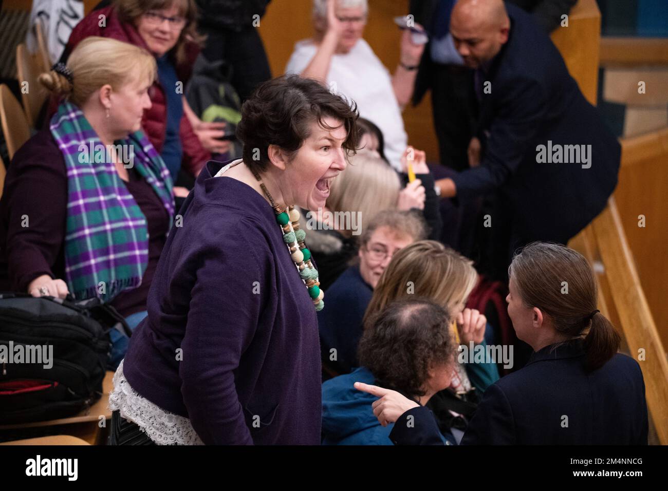 Pro womens rights protest scottish parliament chamber hi-res stock ...
