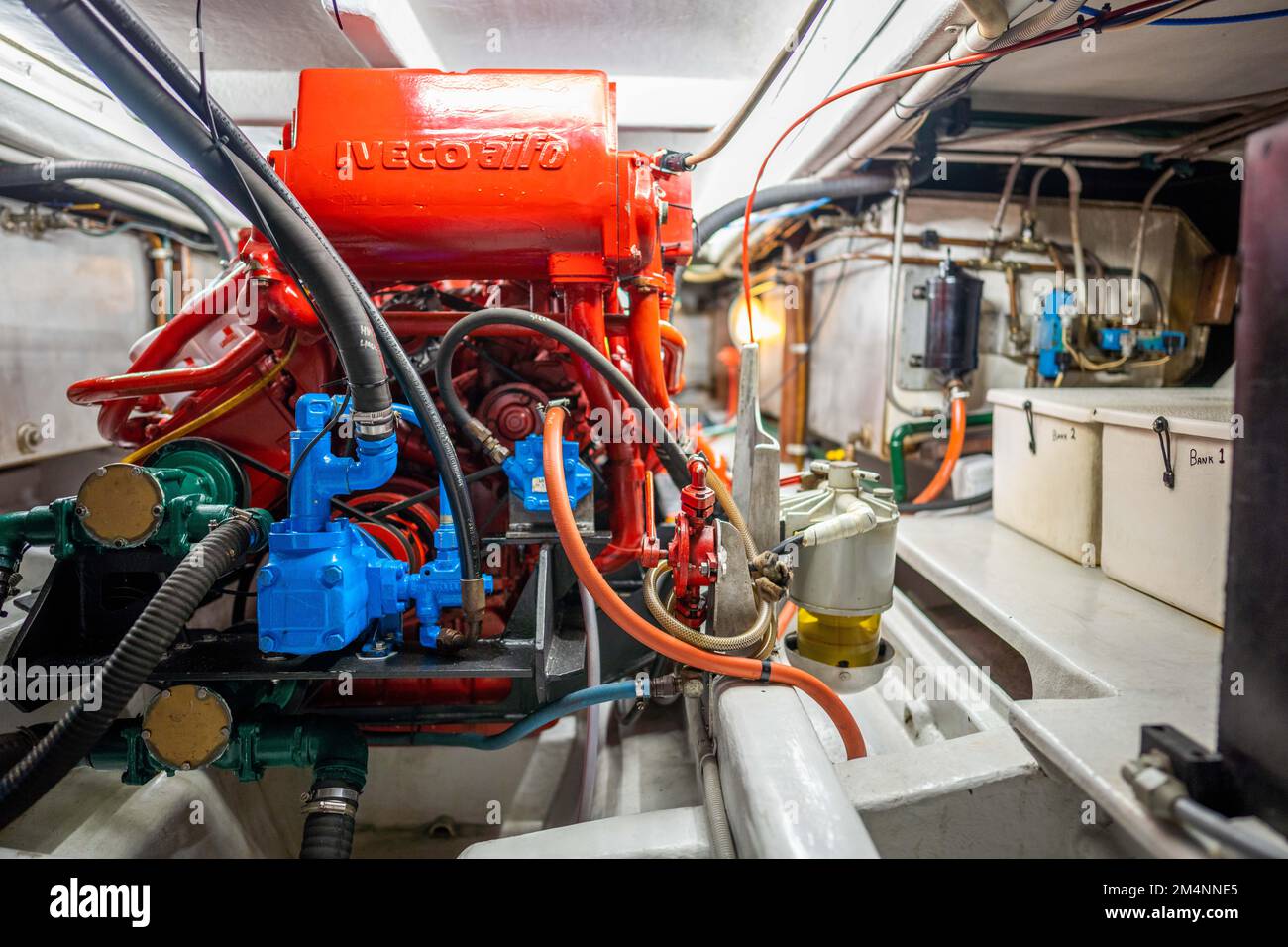 engine room of a fishing boat in tasmania, australia Stock Photo - Alamy