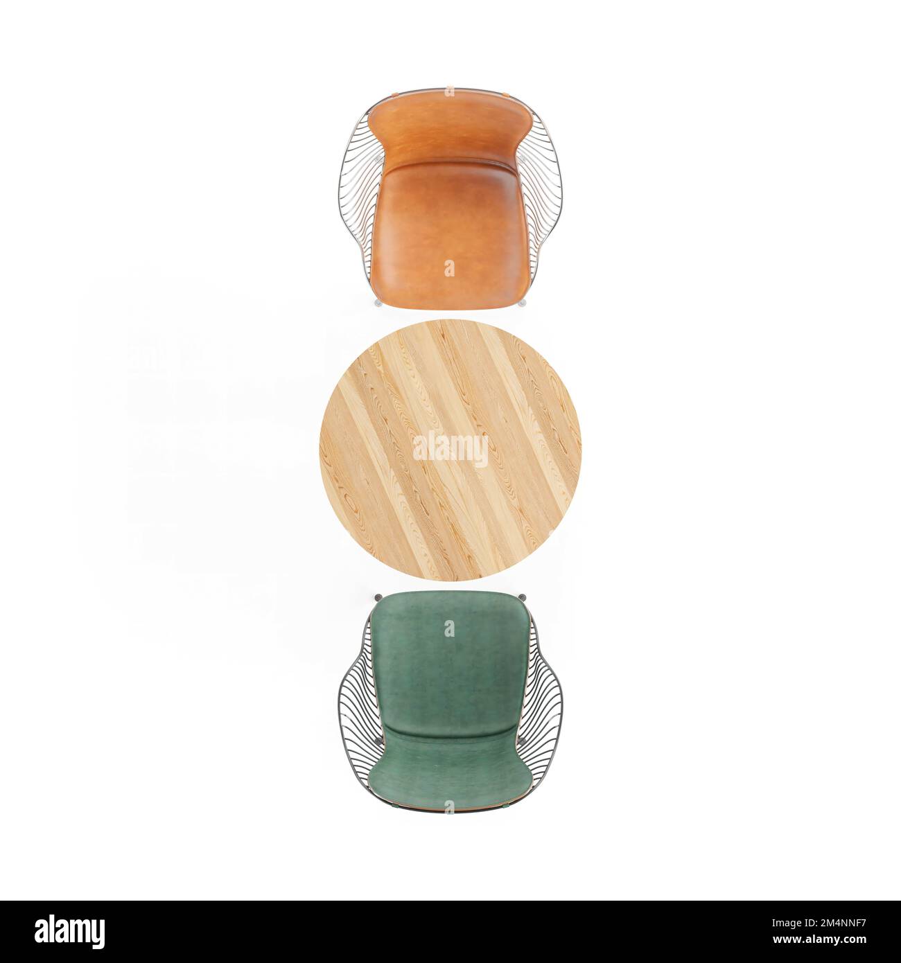 A top view illustration of chairs and table isolated on white background Stock Photo - Alamy