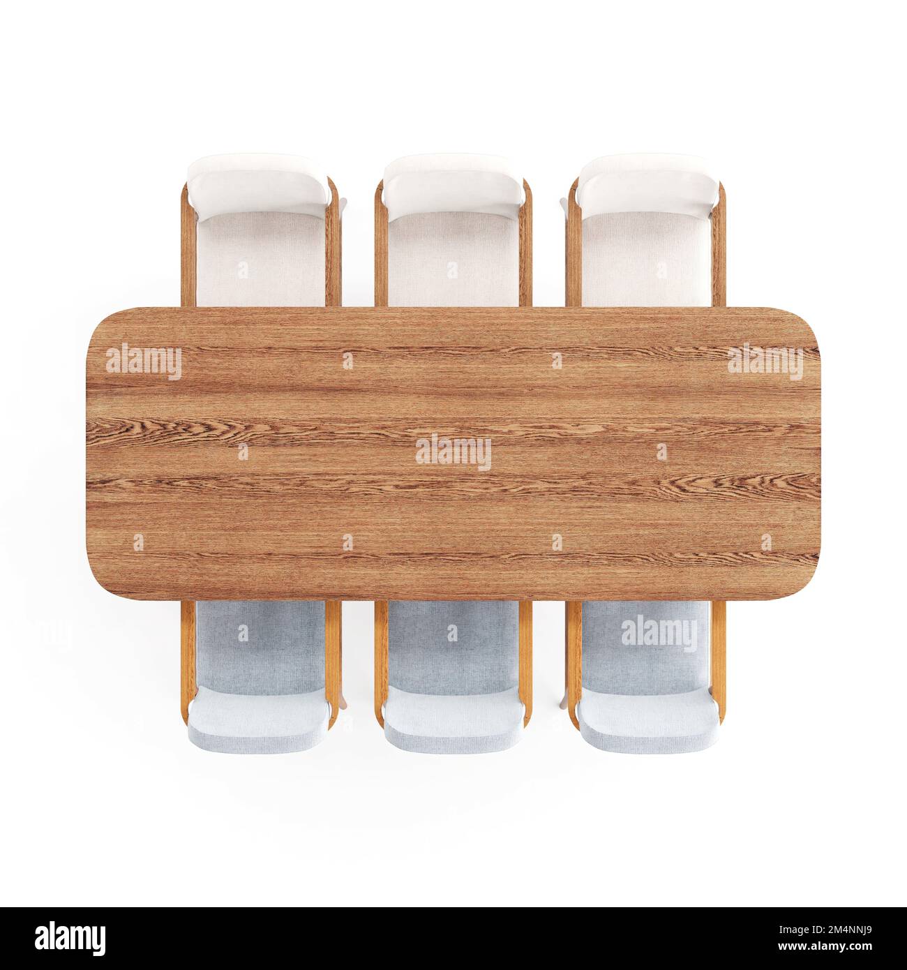 A top view illustration of chairs and table isolated on white ...