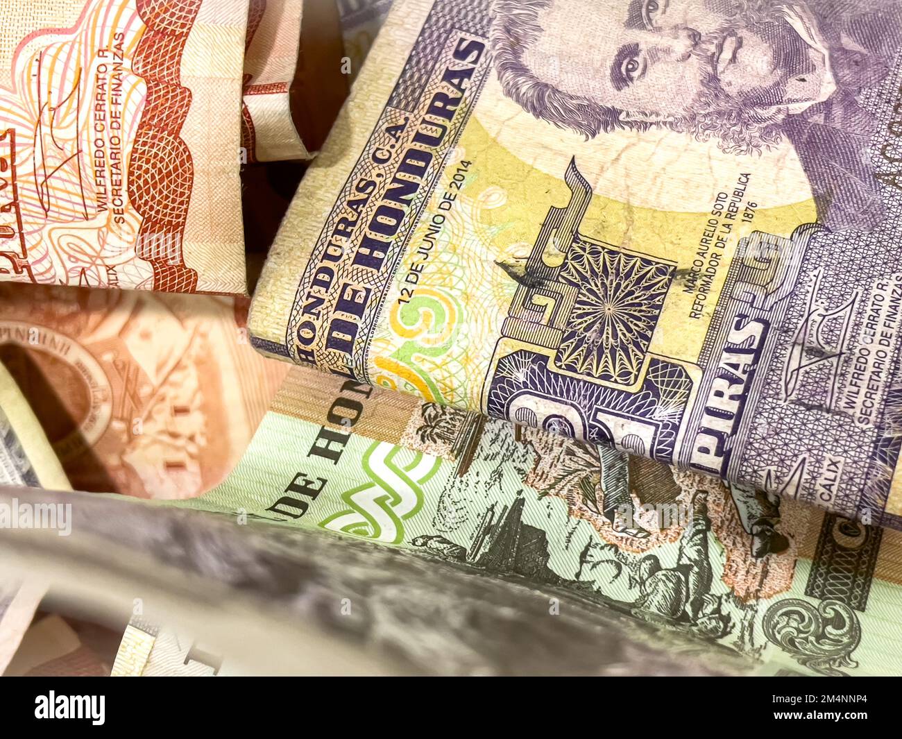 Closeup view of the Honduras currency, Lempiras cash Stock Photo - Alamy