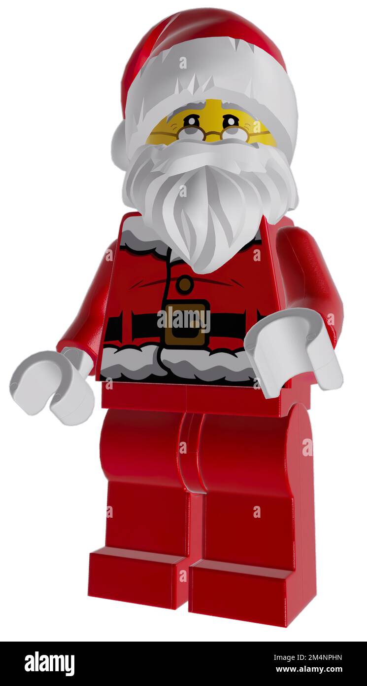 PNG Transparent 3D render plastic bricks of Santa Claus Stock Photo - Alamy