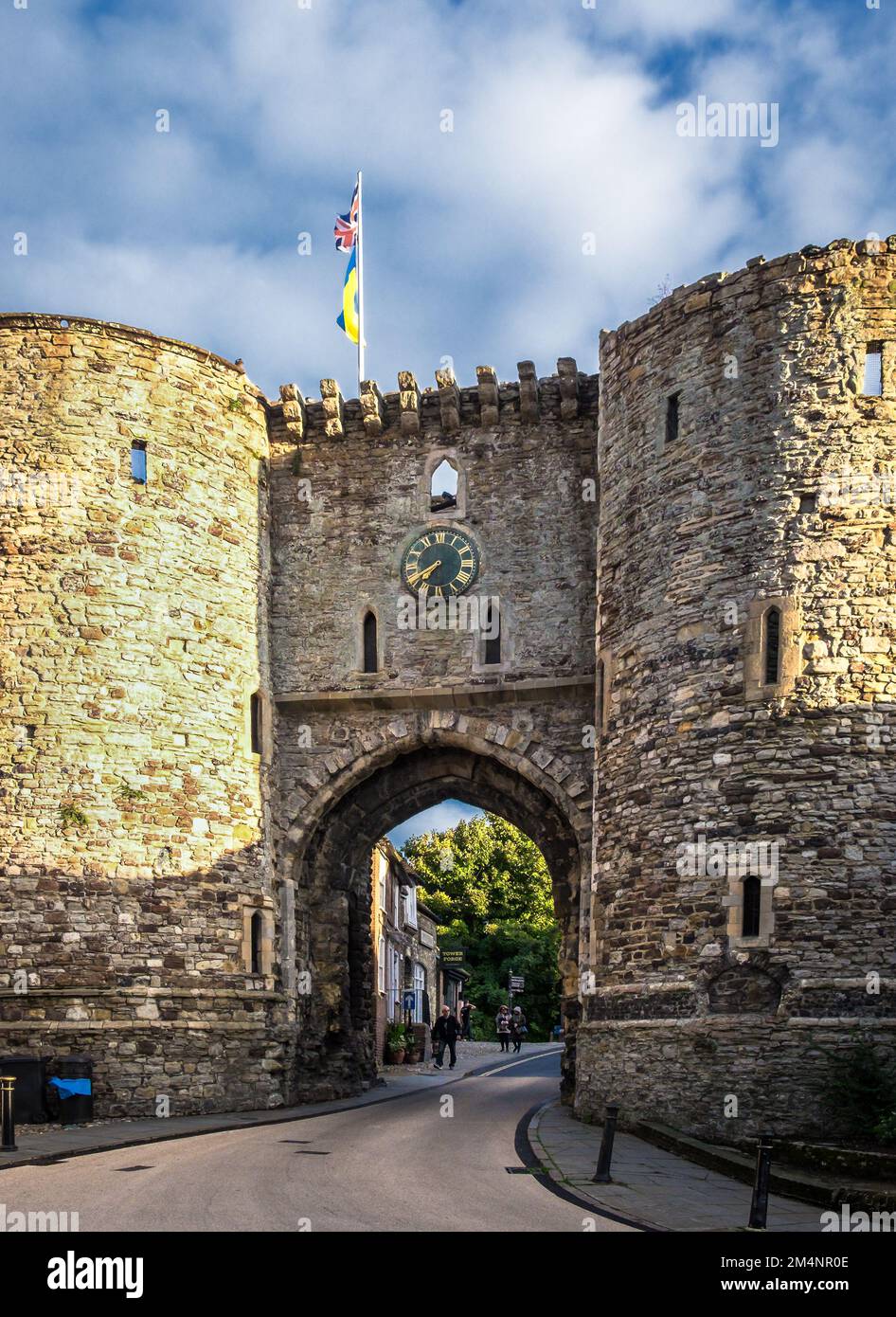 East Sussex, United Kingdom, Sept 2022, view of Landgate Rye in the ...