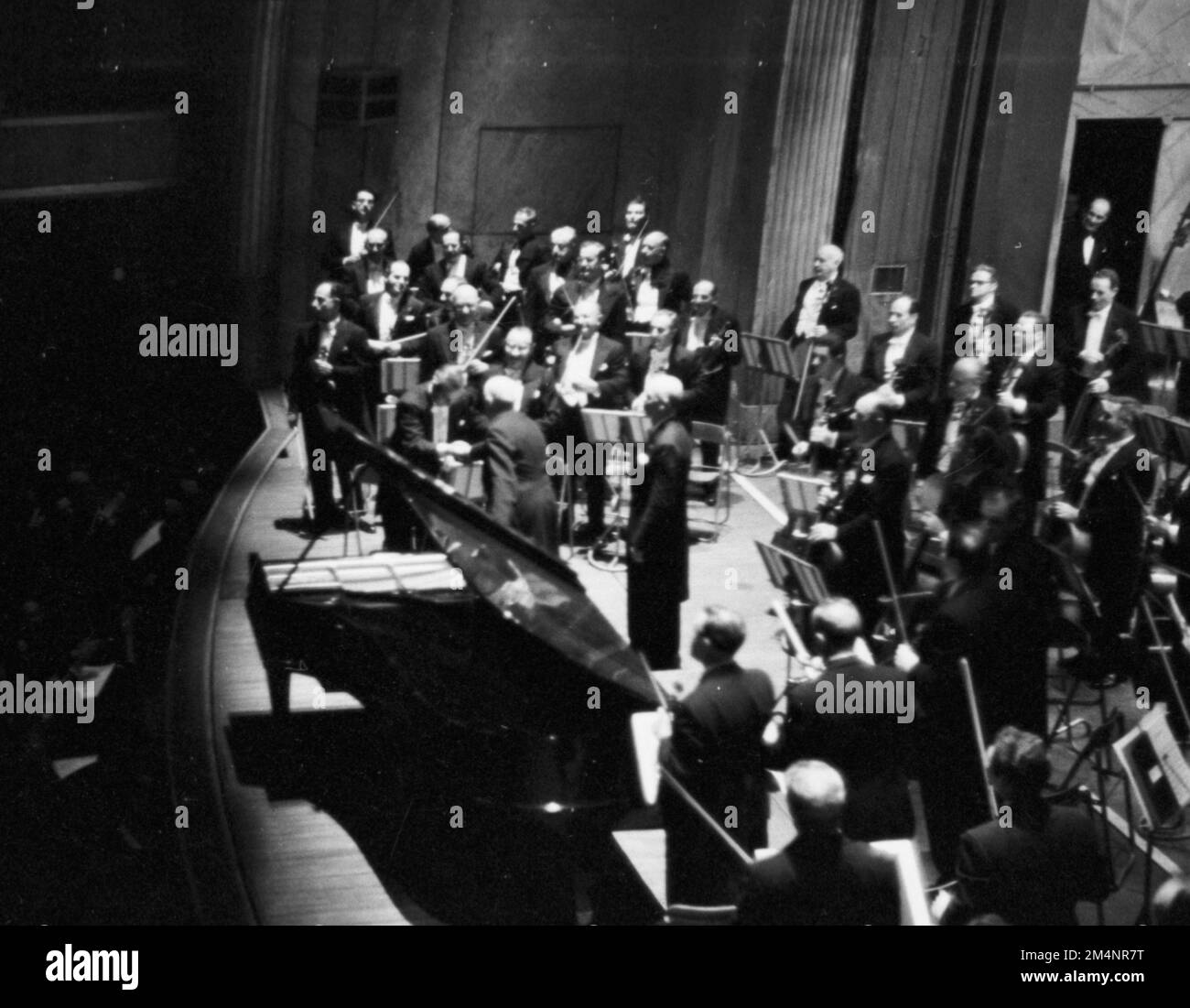 New York Philharmonic Orchestra in Paris and reception. Photographs of ...