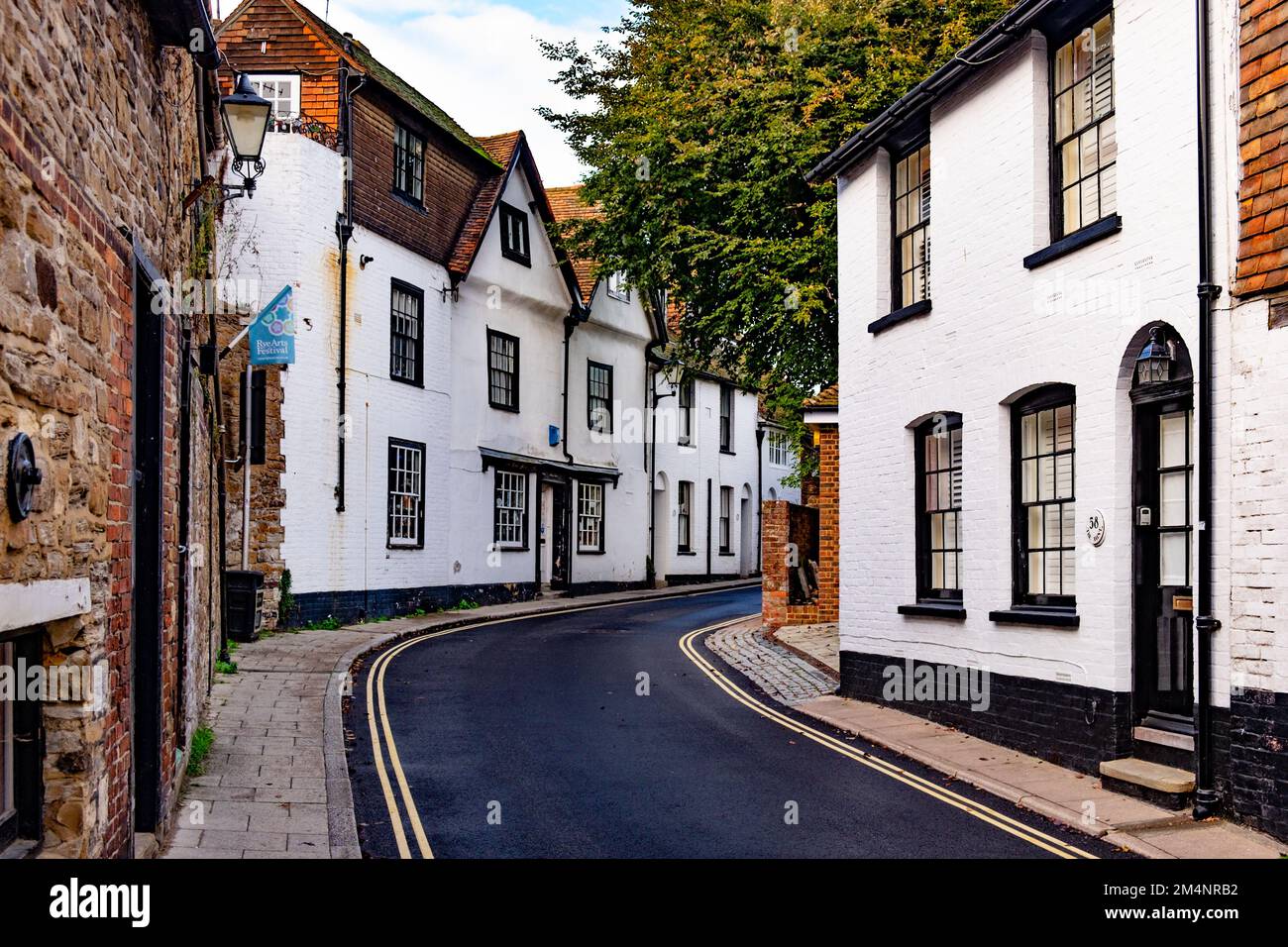 East Sussex, United Kingdom, Sept 2022, view of a facade of a typical ...