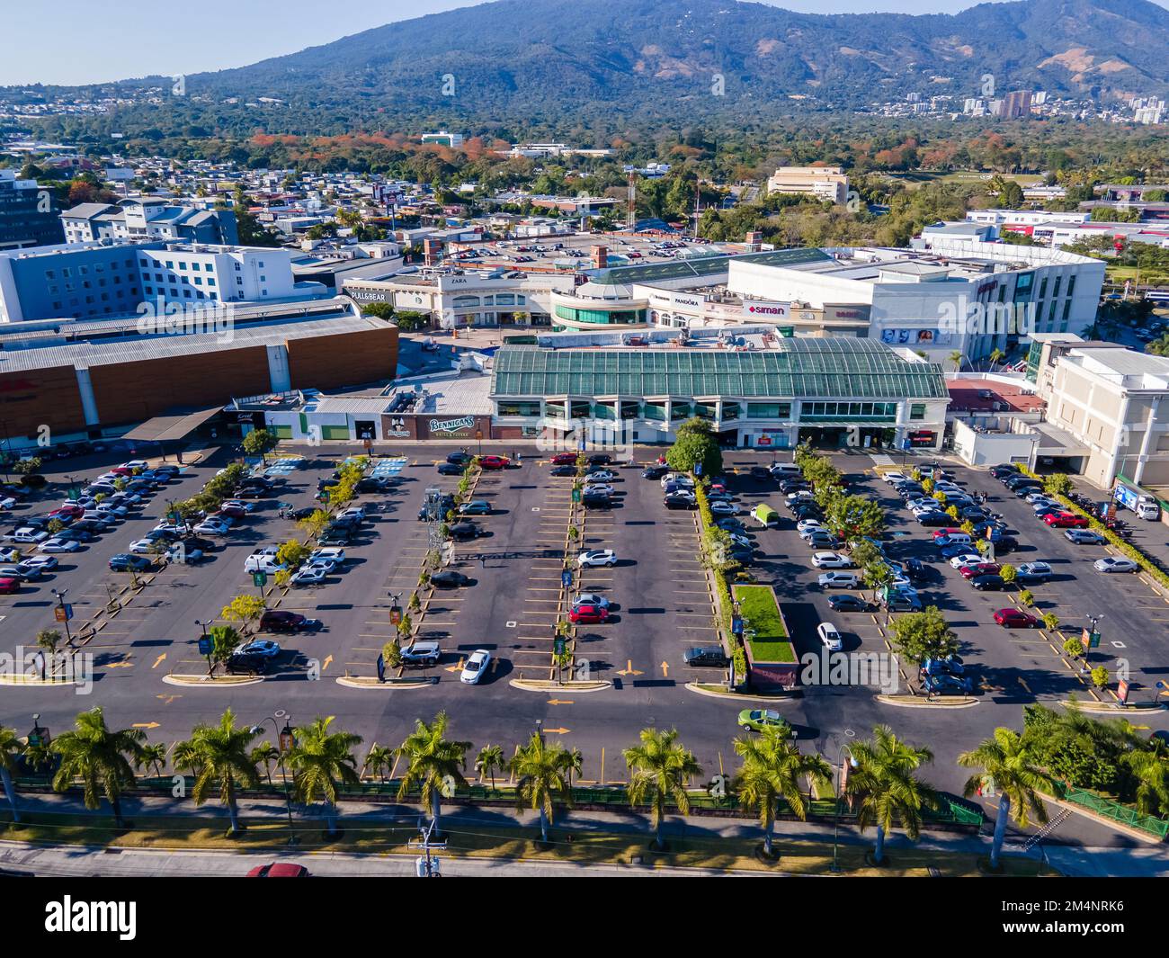 Beautiful aerial view of the city and buildings of Tegucigalpa in ...
